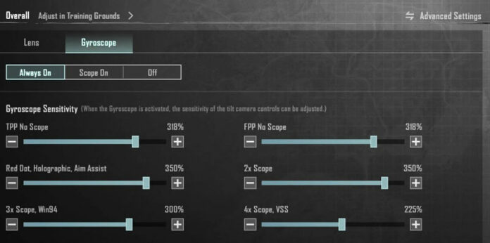 Cara Setting Sensitivitas PUBG No Gyro 4 jari