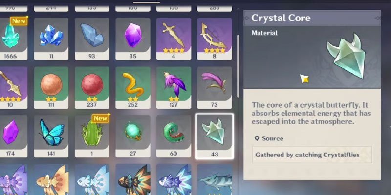 Kenali Crystal Core Genshin Impact