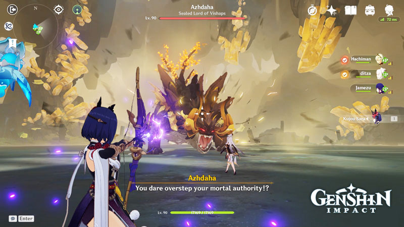 Kelemahan Azhdaha Genshin Impact dan Menghindari Serangan