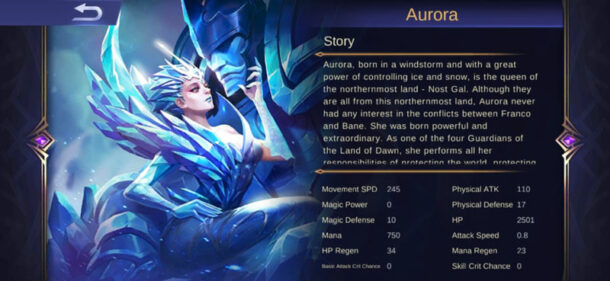 Aurora Mobile Legends Build dan Combo Terbaik Guide