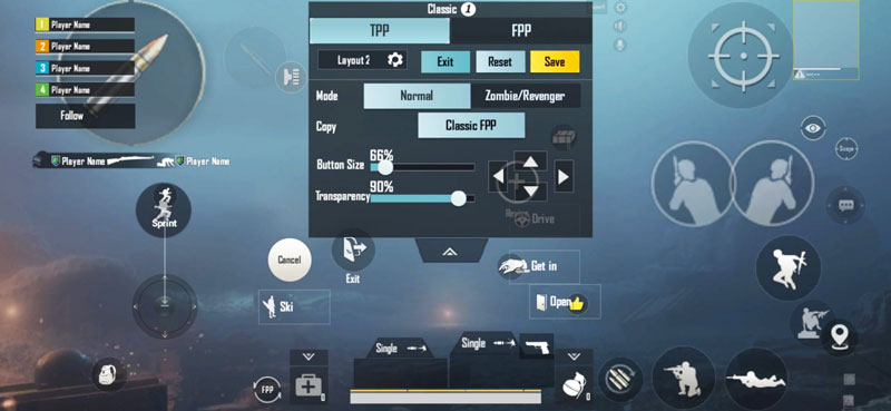 Inilah Layout PUBG 4 Jari dan Letak Tombol Settingnya