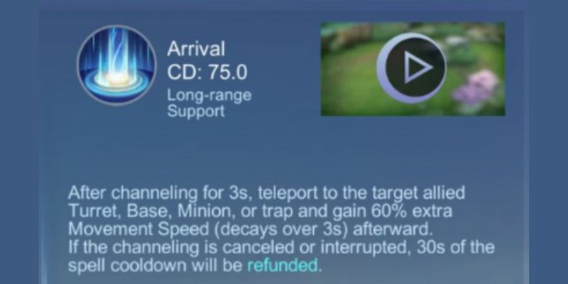 Ini Dia Penggunaan Arrival Mobile Legends yang Efektif