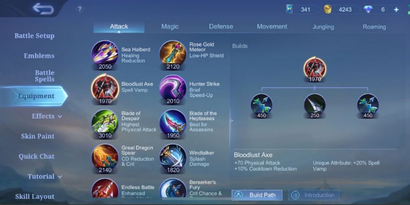 Penjelasan Tentang Bloodlust Axe Di Mobile Legends: Bang Bang