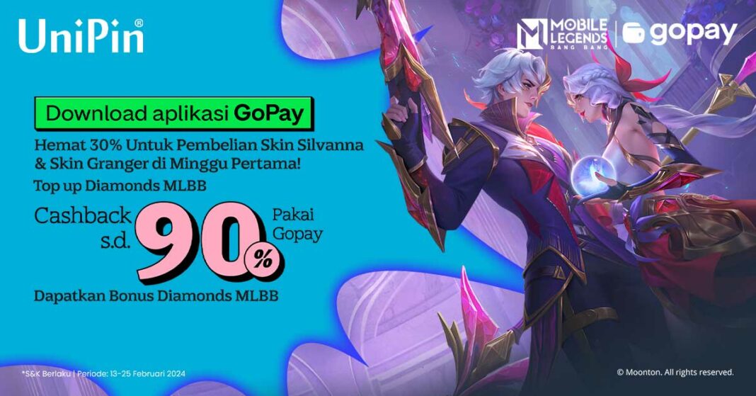 Top Up Diamonds MLBB Cashback hingga 15Ribu dan Bonus Skin - UniPin