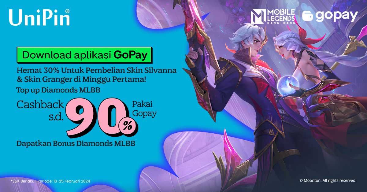 Top Up Diamonds MLBB Cashback hingga 15Ribu dan Bonus Skin - UniPin