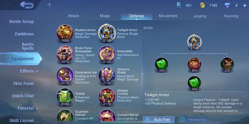Twilight Armor : Item Counter Burst Damage Untuk Tanker!