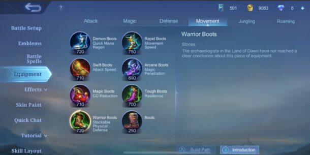 Ini Dia Fungsi Warrior Boots Mobile Legends (ML)