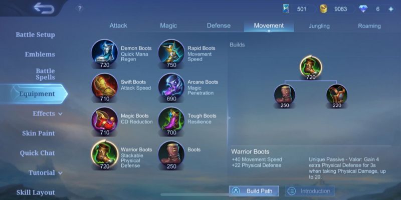 Ini Dia Fungsi Warrior Boots Mobile Legends (ML)