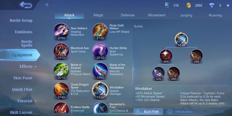 Windtalker Mobile Legends : Item Attack Speed Wajib Kamu Gunakan!