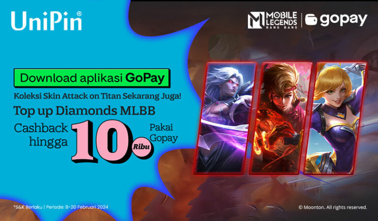 Beli Skin AoT MLBB & Top Up Diamonds Pakai GoPay Cashback s/d 10Ribu!