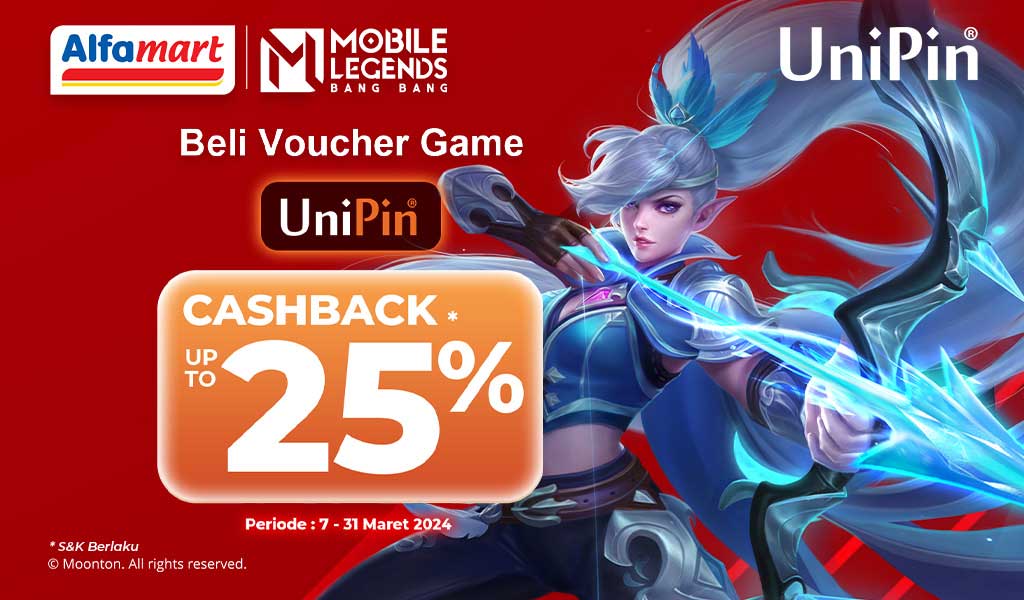 Cashback 25% UC Setiap Pembelian Voucher UniPin di Alfamart SeIndonesia ...
