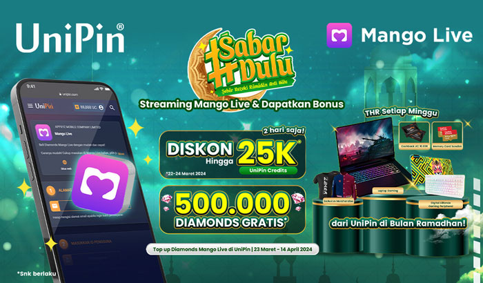 Sebar Rezeki Ramadan Anti Halu dengan Streaming Mango Live dan UniPin