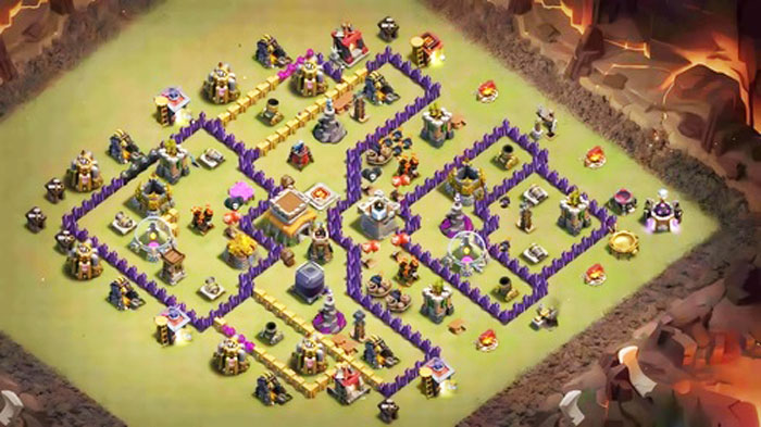 Ini Tata Letak Base COC TH 8 Anti Tembus 2024