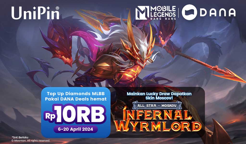 Hemat Rp10rb! Top Up MLBB & Lucky Draw via DANA - UniPin