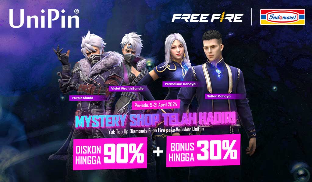 Mystery Shop – Diskon hingga 90% + Bonus hingga 30% UC - UniPin