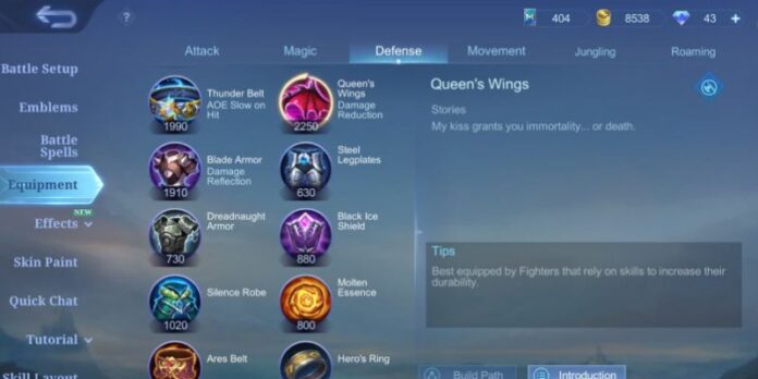 Queen’s Wings: Item Defense OP di Mobile Legends!