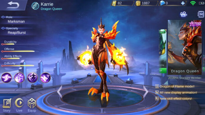 Spell dan Emblem Terbaik untuk Hero Karrie Mobile Legends