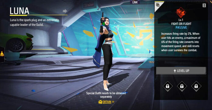 Inilah Kombinasi Skill Karakter Luna Free Fire untuk Push Rank
