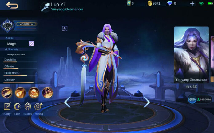 Emblem Luo Yi Mobile Legends Paling Efektif untuk Push Rank