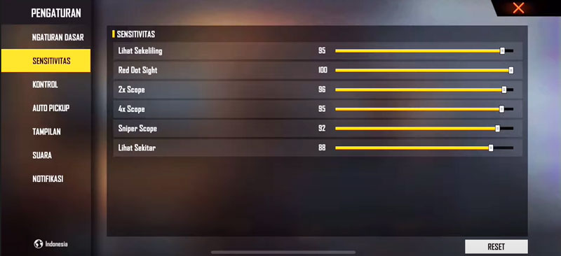 Inilah Sensitivitas FF Auto Headshot 2024 DPI 500 Guide