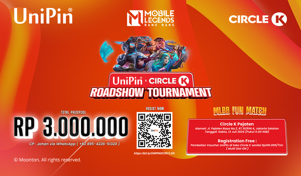Pendaftaran UniPin x Circle K Roadshow Jakarta Telah Dibuka!