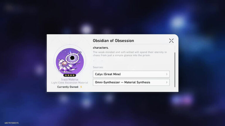 Apa itu Obsidian Honkai Star Rail dan Kegunaannya untuk Pemain