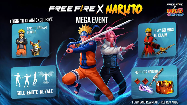 Cara Mendapatkan Kolaborasi Free Fire x Naruto Terbaru