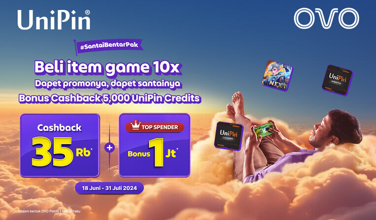 Dapatkan Bonus Jutaan OVO Points & Cashback 5,000 UniPin Credits - UniPin