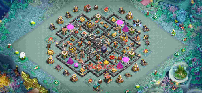 Inilah Layout Pertahanan CoC TH9 Paling Susah Diterobos