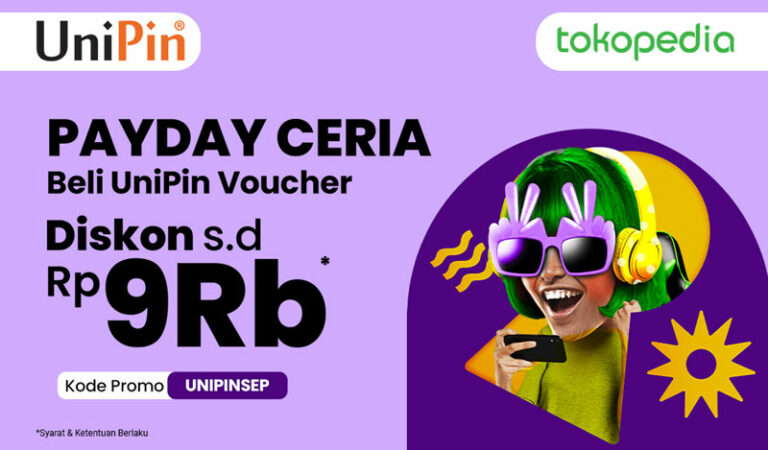 Beli UniPin Voucher Pasti Auto Ceria dengan Diskon di Tokopedia!