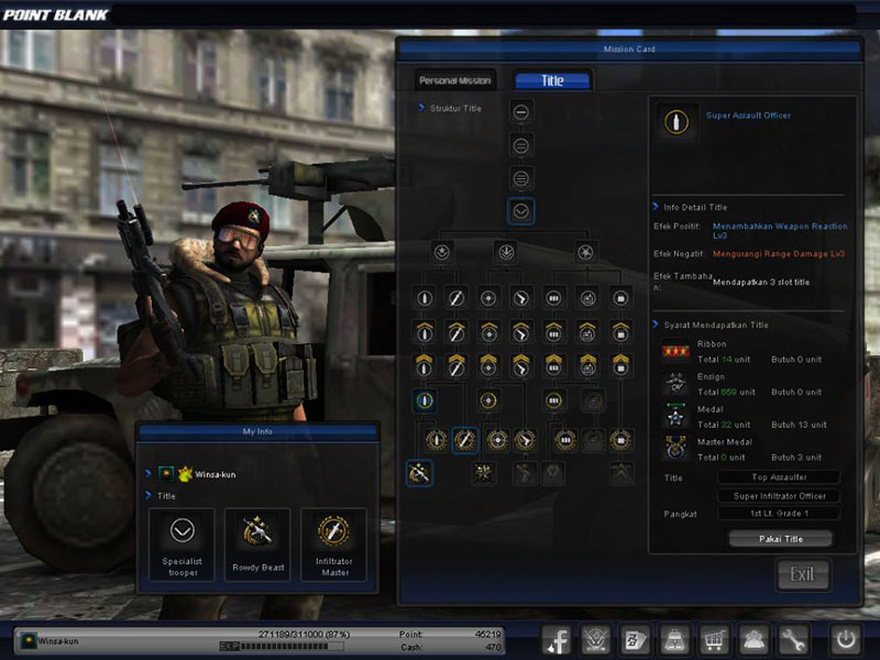Cara Naik Pangkat ke Bintang 2 Point Blank dengan Cepat