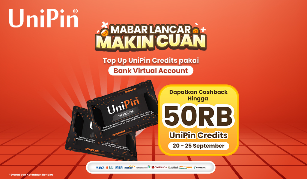 Cashback Hingga 50Ribu Setiap Top Up UniPin Credits Pakai Bank Virtual ...