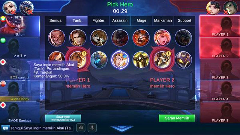 Panduan Memilih Hero Terbaik Menggunakan Stat Pick Rate MLBB