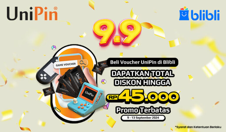 Promo 9.9 – Gaspoooll Beli Voucher UniPin di Blibli dan Dapatkan Diskonnya!