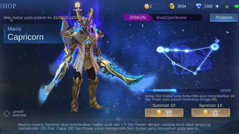 Urutan Bulan Skin Zodiac Mobile Legend Paling Update