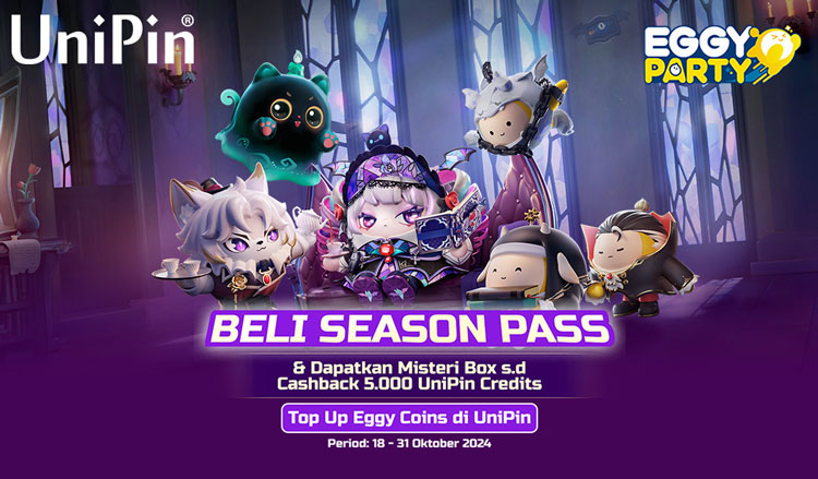 Beli Season Pass Eggy Party Bisa Dapat Misteri Box & Cashback 5K UC!