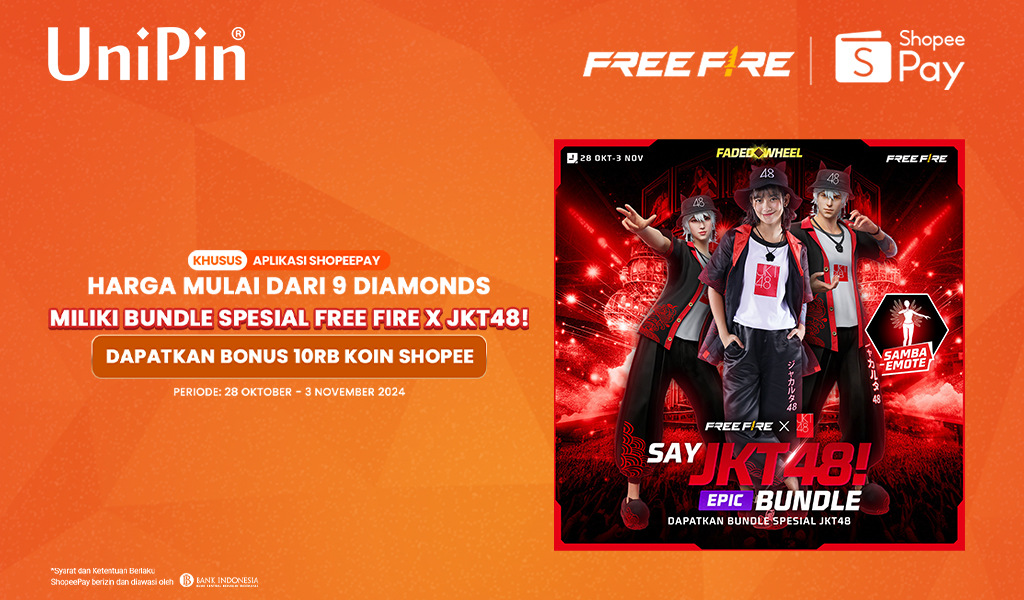 Bundle Spesial Free Fire x JKT48! Top up Diamonds FF Bonus 10Ribu Koin ...