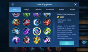 Mobile Legends Equipment Guide: Daftar Item dan Kegunaan 2024