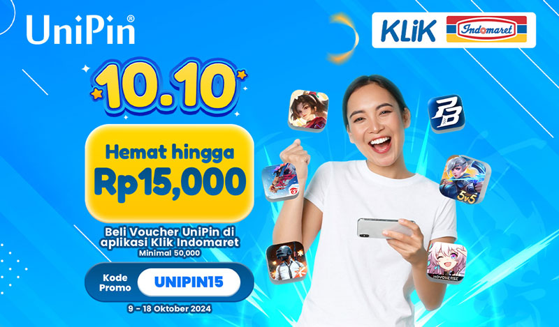 Promo Spesial 10.10 – Beli Voucher UniPin di Klik Indomaret, Hemat ...