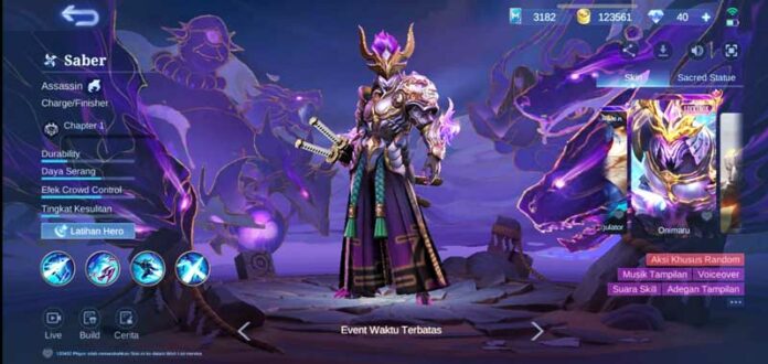 Saber Onimaru MLBB: Review hingga Tutorial Mendapatkannya