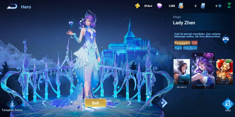 Story dan Lore Lady Zhen Honor of Kings