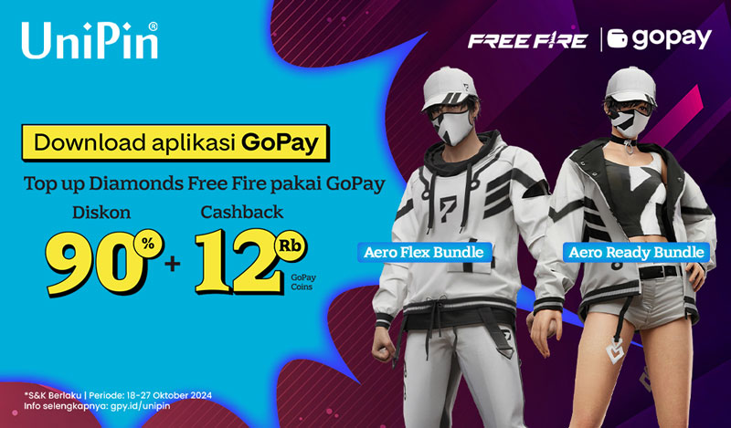 Top Up Diamonds FF, Diskon hingga 90% & Cashback 12K GoPay Coins!