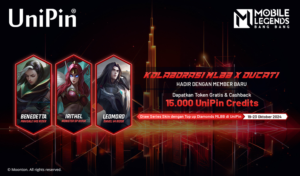 Top Up Diamonds MLBB di UniPin Cashback 15.000 UC hingga Token Gratis ...