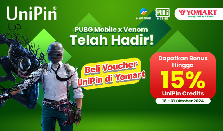 Top Up UC PUBG M pakai Voucher UniPin di Yomart, Dapatkan Bonus hingga ...