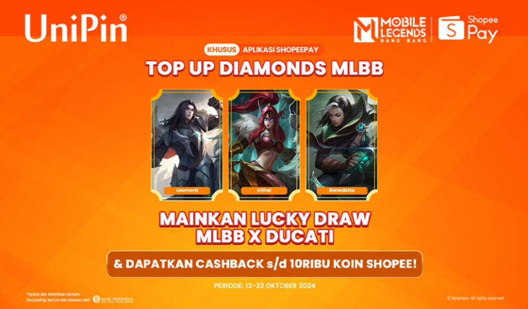 Top up Diamonds ML Cashback 10K Koin Shopee & Mainkan Lucky Draw MLBB x ...