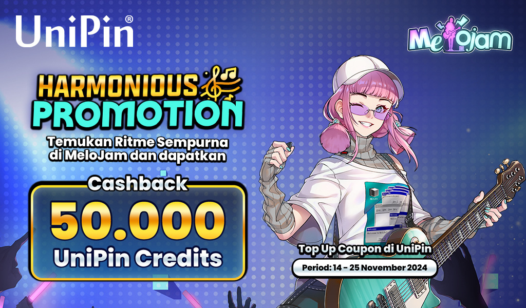 Makin Harmonis Dapatkan Ritme di MeloJam dengan Raih 50.000 UC Setiap Hari! - UniPin