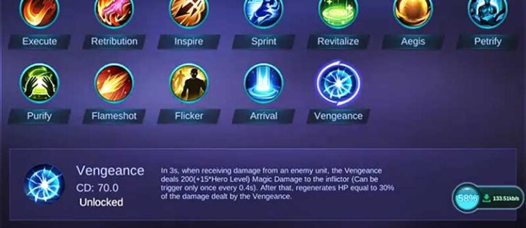 Spell Vengeance Mobile Legends: Pengertian, Cara Pakai, Hero Terbaik