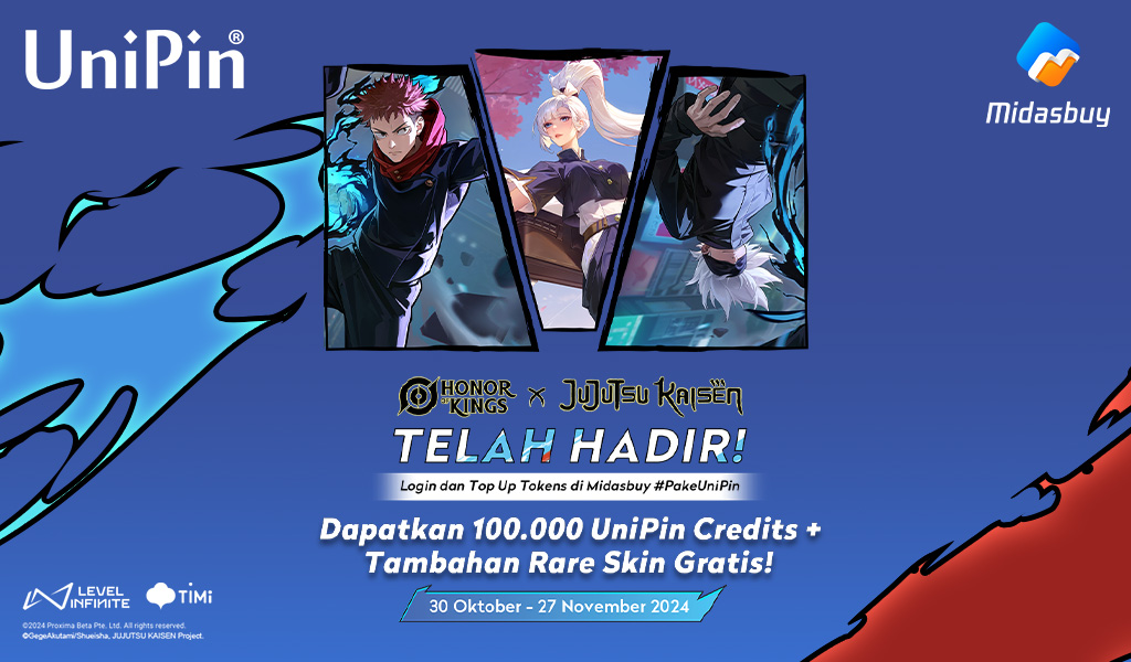 Top Up Tokens di Midasbuy #PakeUniPin, Dapat 100.000 UniPin Credits ...