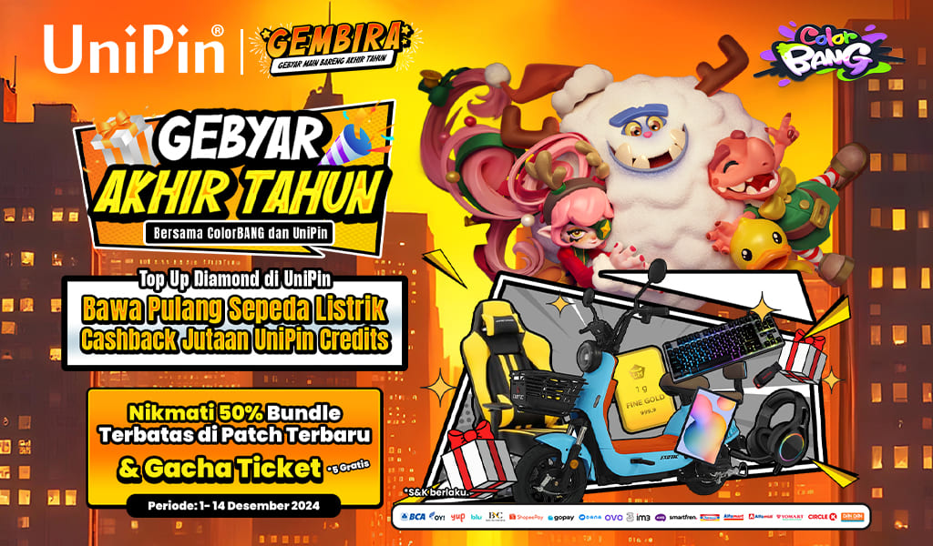 Gebyar ColorBANG Akhir Tahun! Top Up Diamond, Menangkan Sepeda Listrik ...