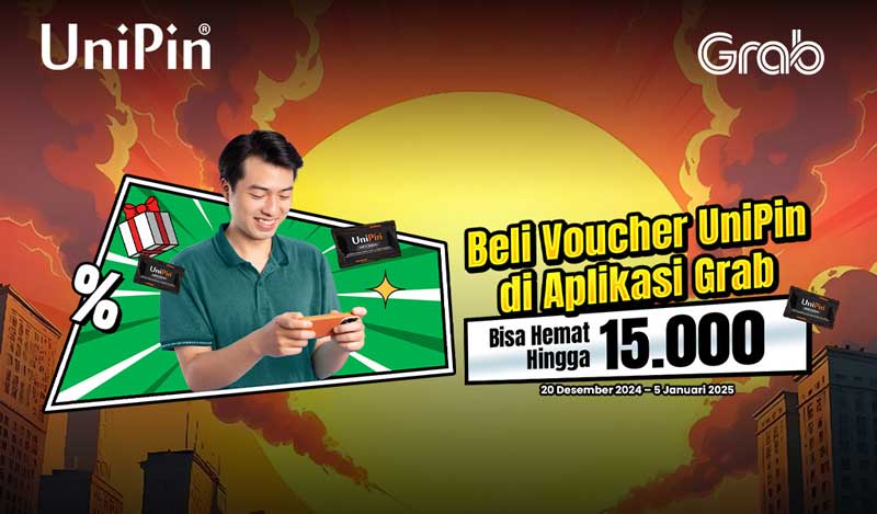 Spesial Promo Akhir Tahun Bareng UniPin & Grab Hemat Hingga 15,000!